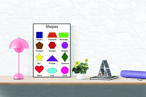 Shapes for Wall Art Learning Shapes DIGITAL DOWNLOAD | Etsy