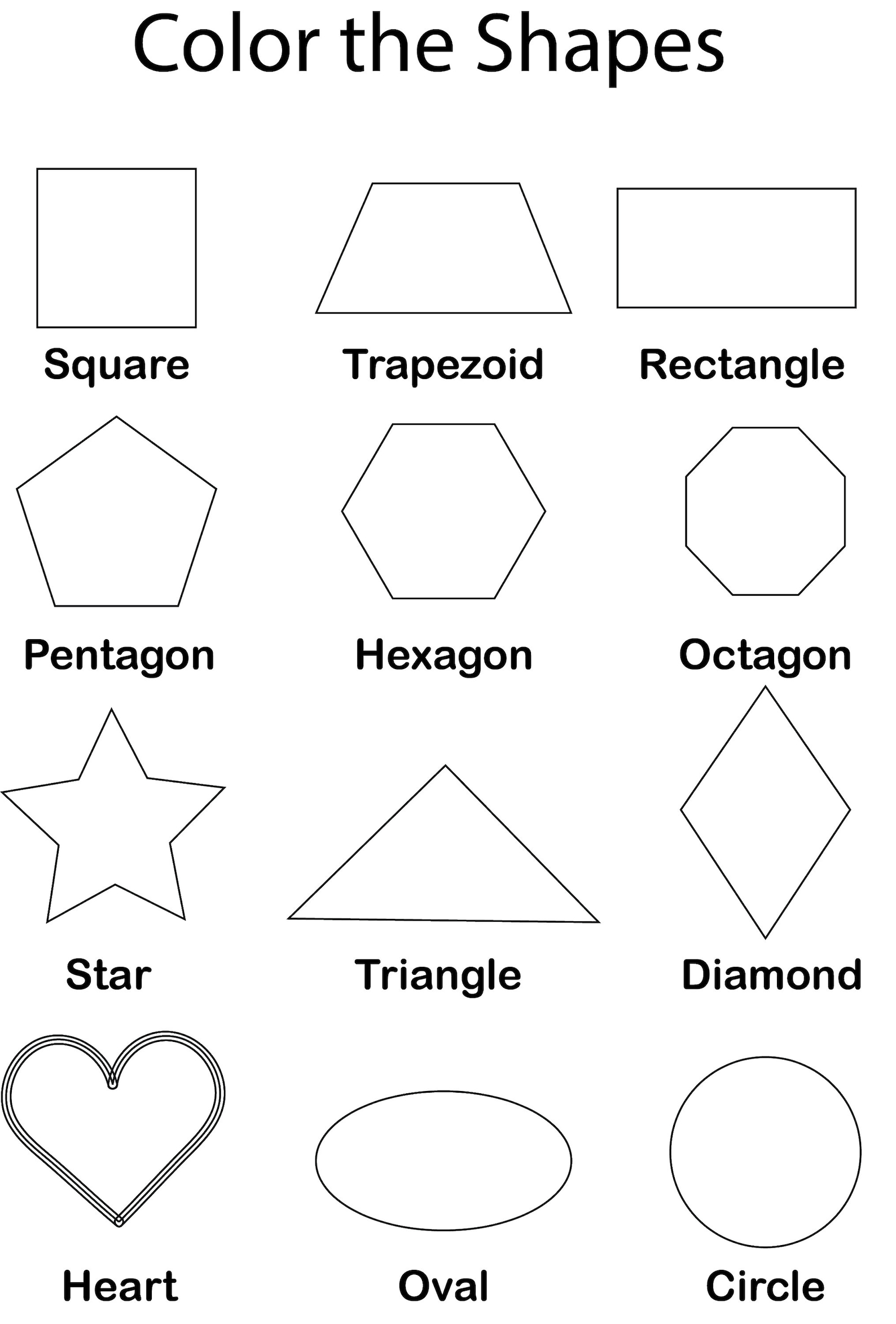 Shapes for Wall Art Learning Shapes DIGITAL DOWNLOAD | Etsy