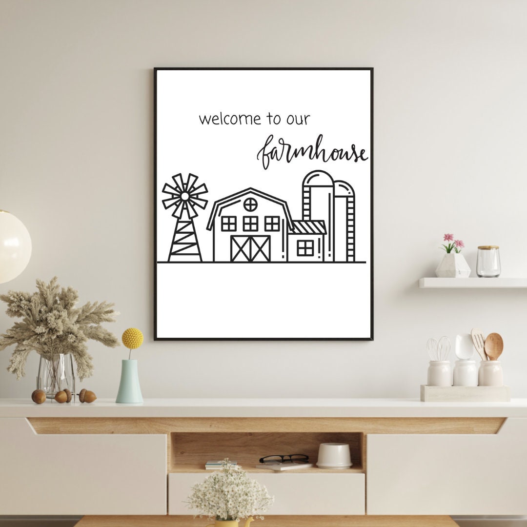 Welcome to Our Farmhouse | Digital Download | Farm | Crafts - Etsy