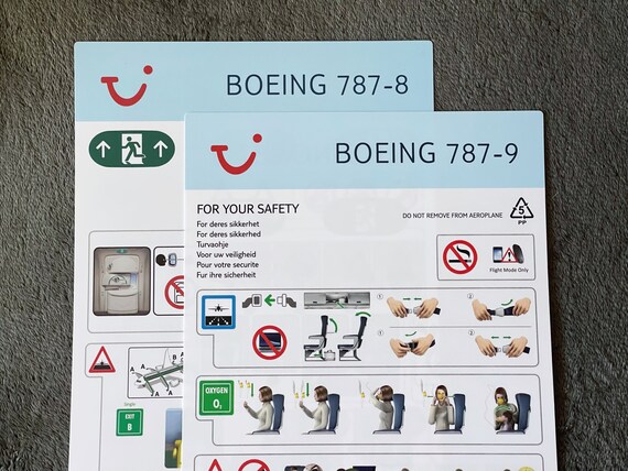 Safety Cards Safety Card TUI ArkeFly Boeing 737-800, 40% OFF