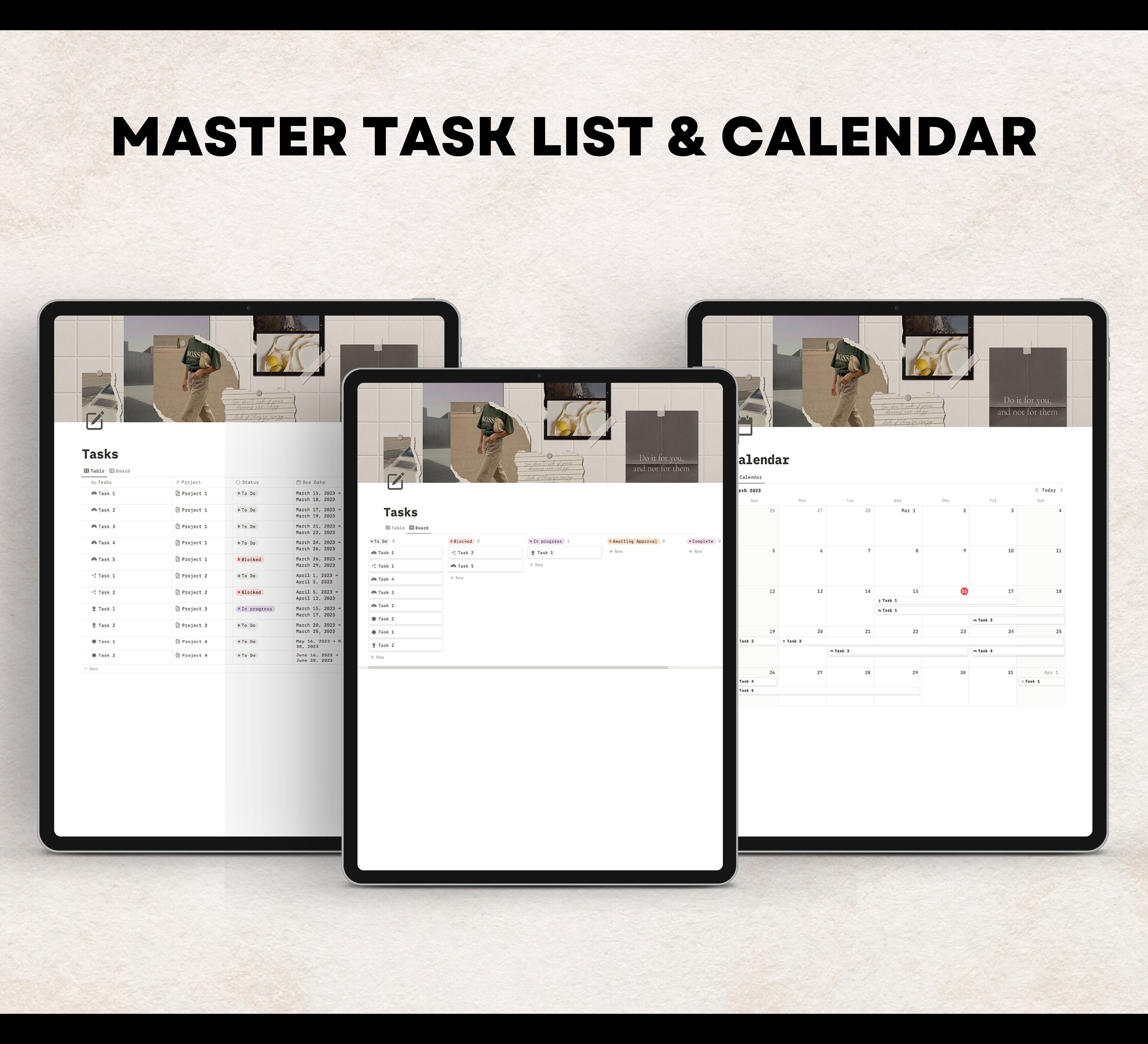 Notion Project Management Dashboard, Notion Template, Notion Planner ...