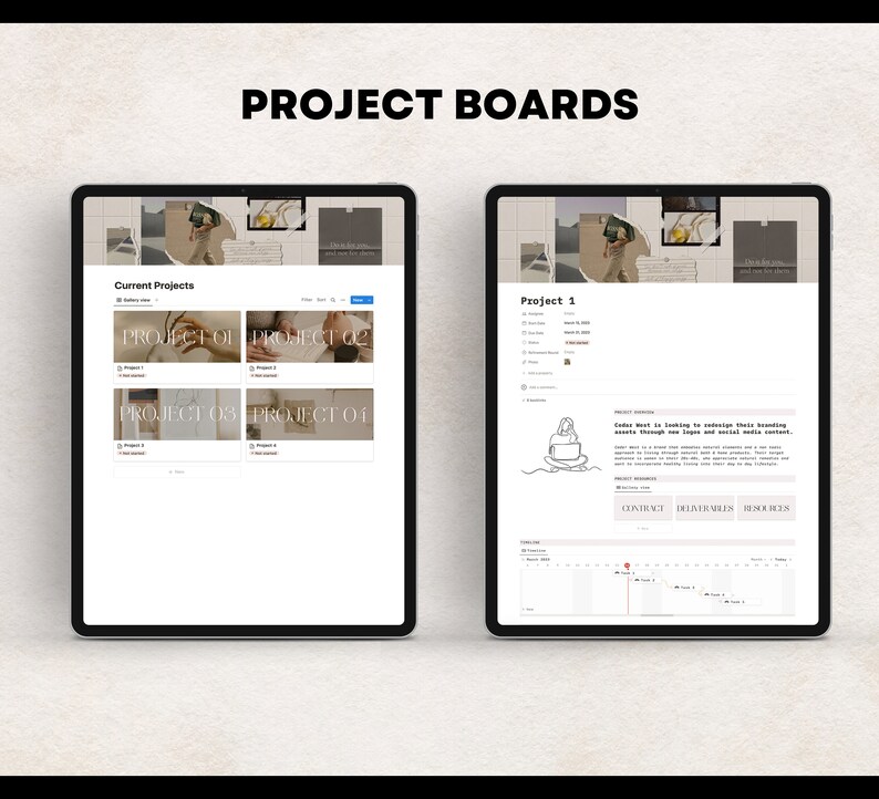 Notion Project Management Dashboard, Notion Template, Notion Planner ...