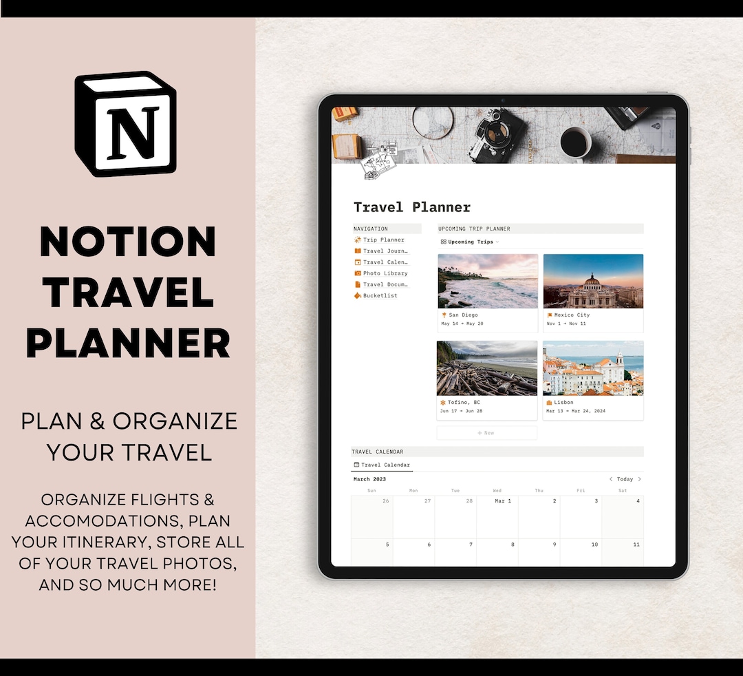 Notion Template Travel Planner, Notion Template, Travel Planner, Notion ...