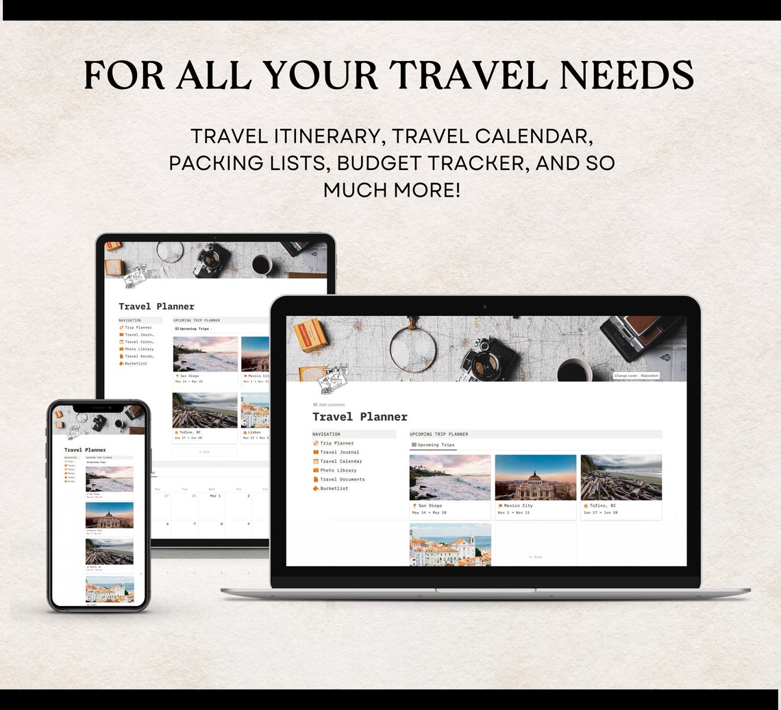 Notion Template Travel Planner, Notion Template, Travel Planner, Notion ...