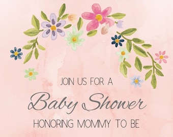 Printable Baby Shower Invitation | Generic Template | Digital Download ...