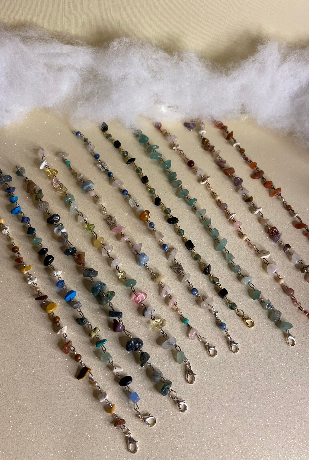 Crystal Chip Anklet boho Crystal Anklet - Etsy