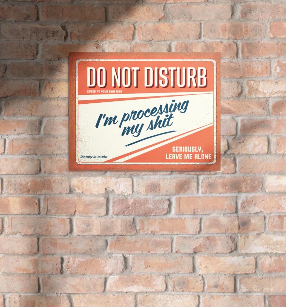 Do Not Disturb Metal Print, Processing, Therapy, Work, Vintage Sign ...