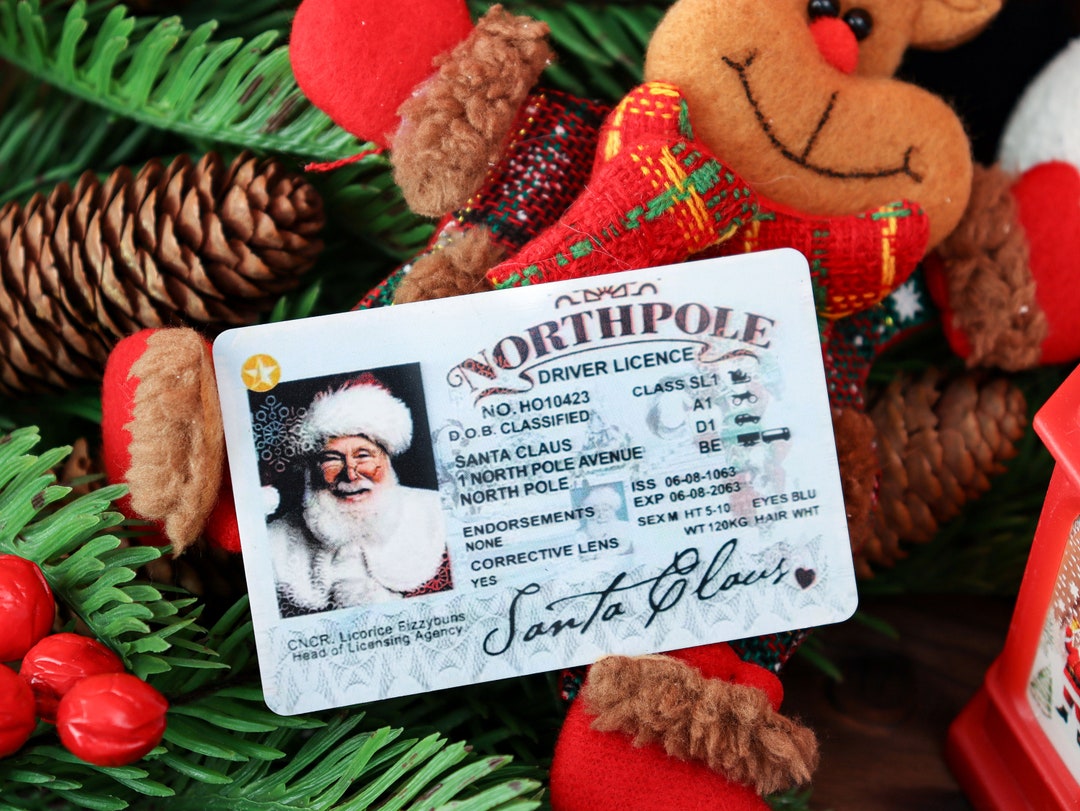 Santa's Sleigh / Lost Driving License/ Santa License / - Etsy