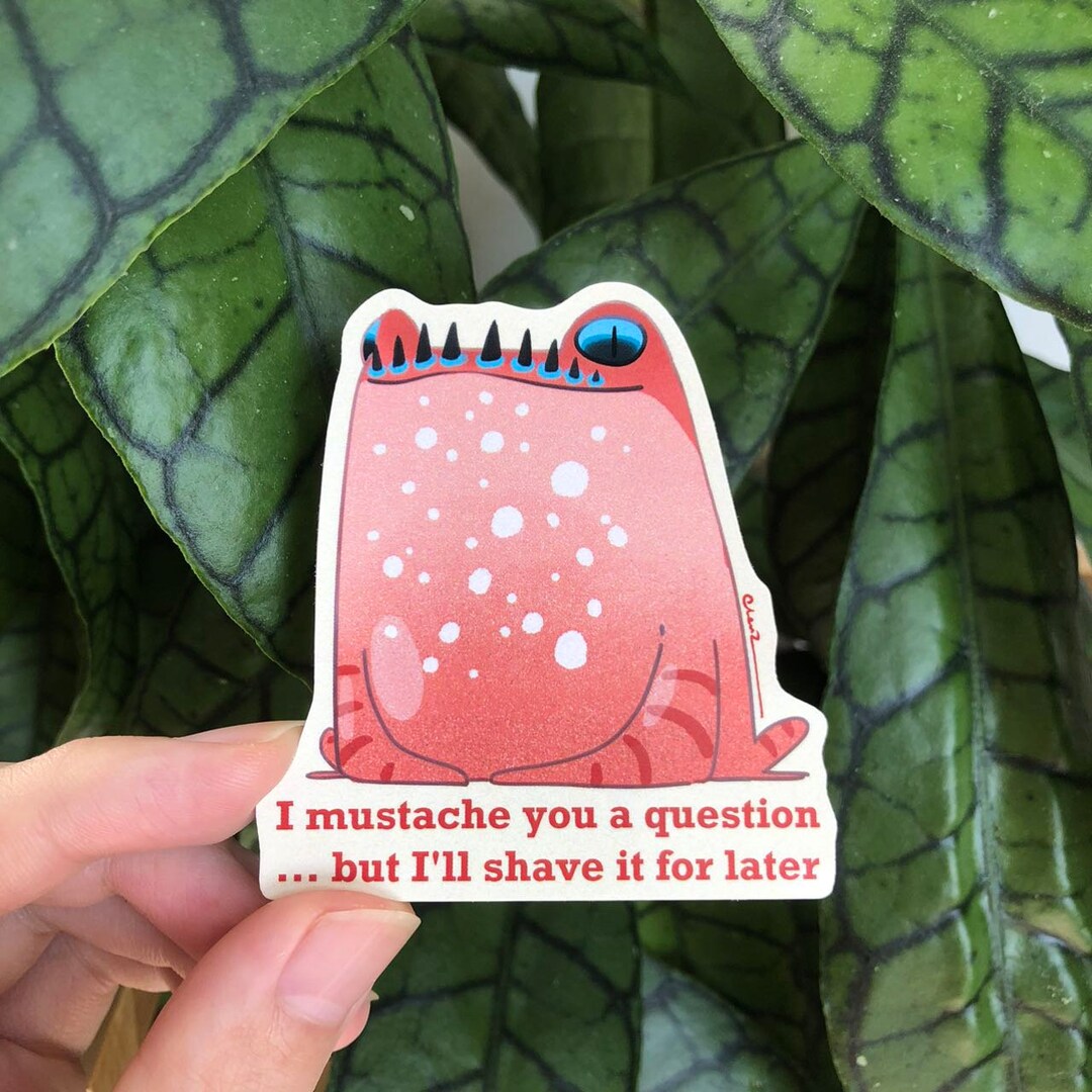 Mustache Toad Sticker 2.75", Waterproof Pvc Sticker - Etsy