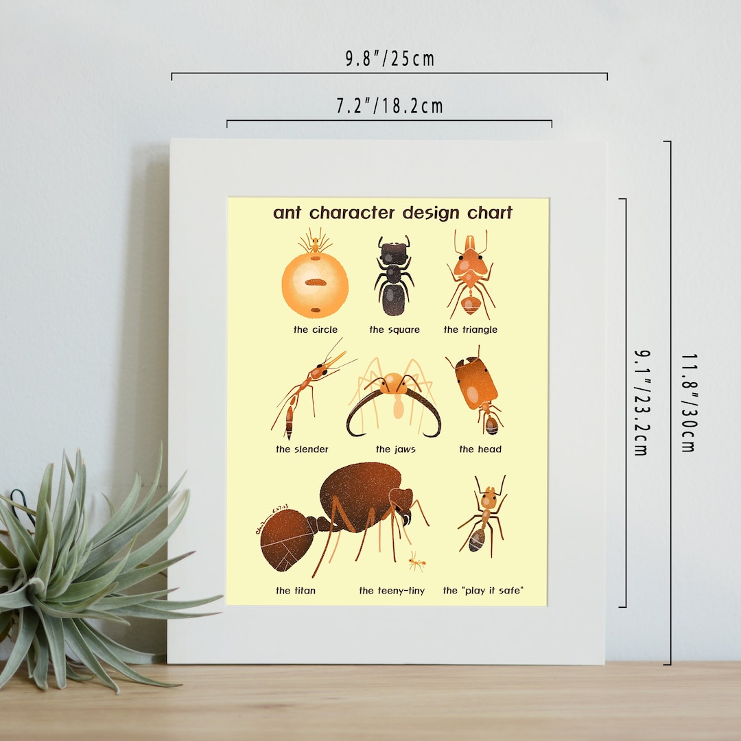 Ant Character Design Print - Etsy