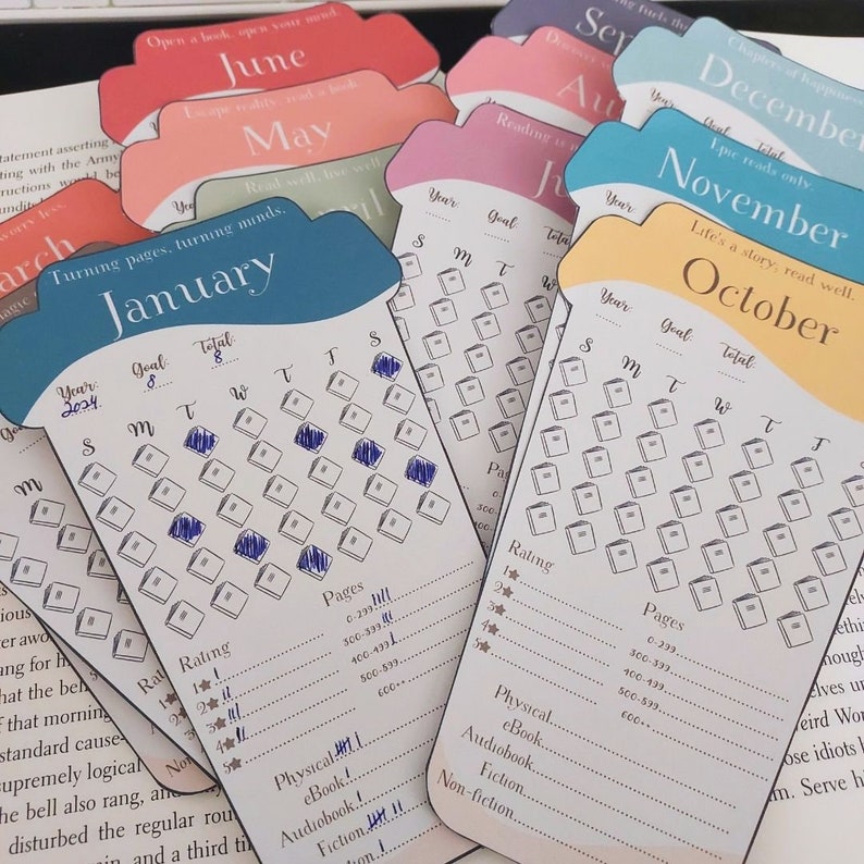 Reading Tracker, Printable Bookmark, Book Tracker Reading Habit ...