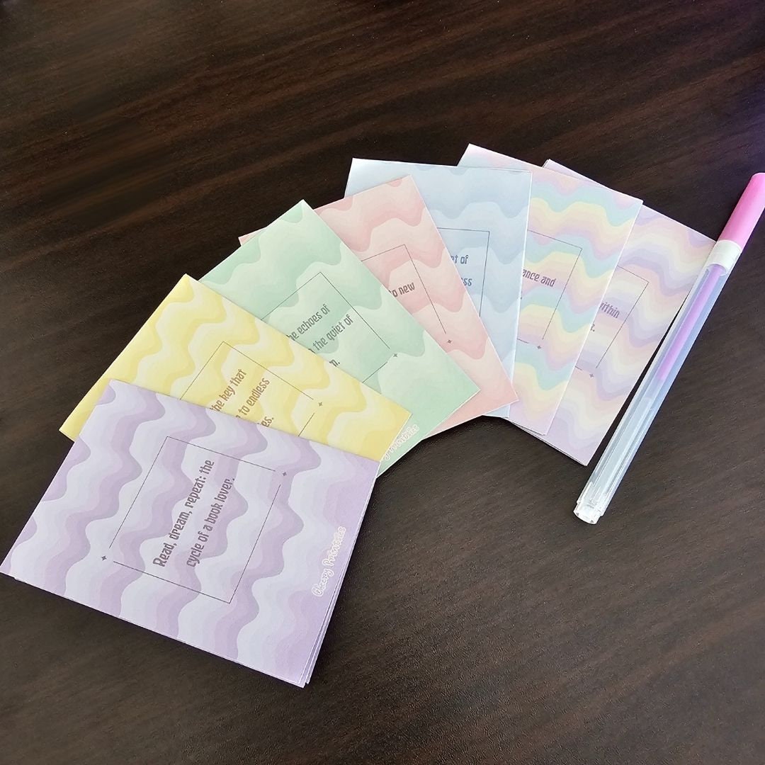 7 Printable Pocket Notebook for Booklovers, Pocket Book Journal, Book ...