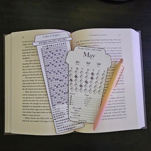 13 Printable Reading Tracker, Printable Ink Saver Bookmarks, Book ...