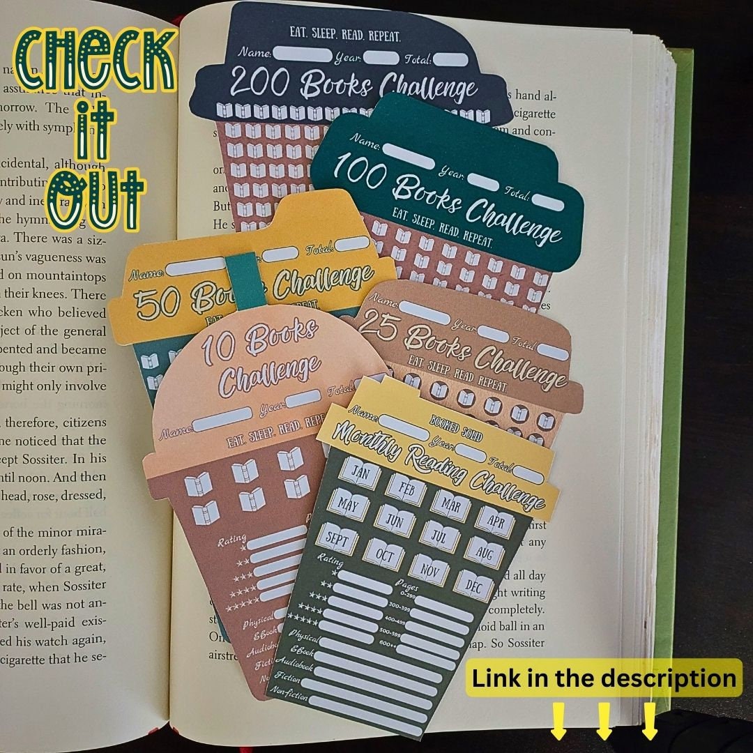 Book Tracker Printable Bookmark. Monthly Reading Tracker. - Etsy