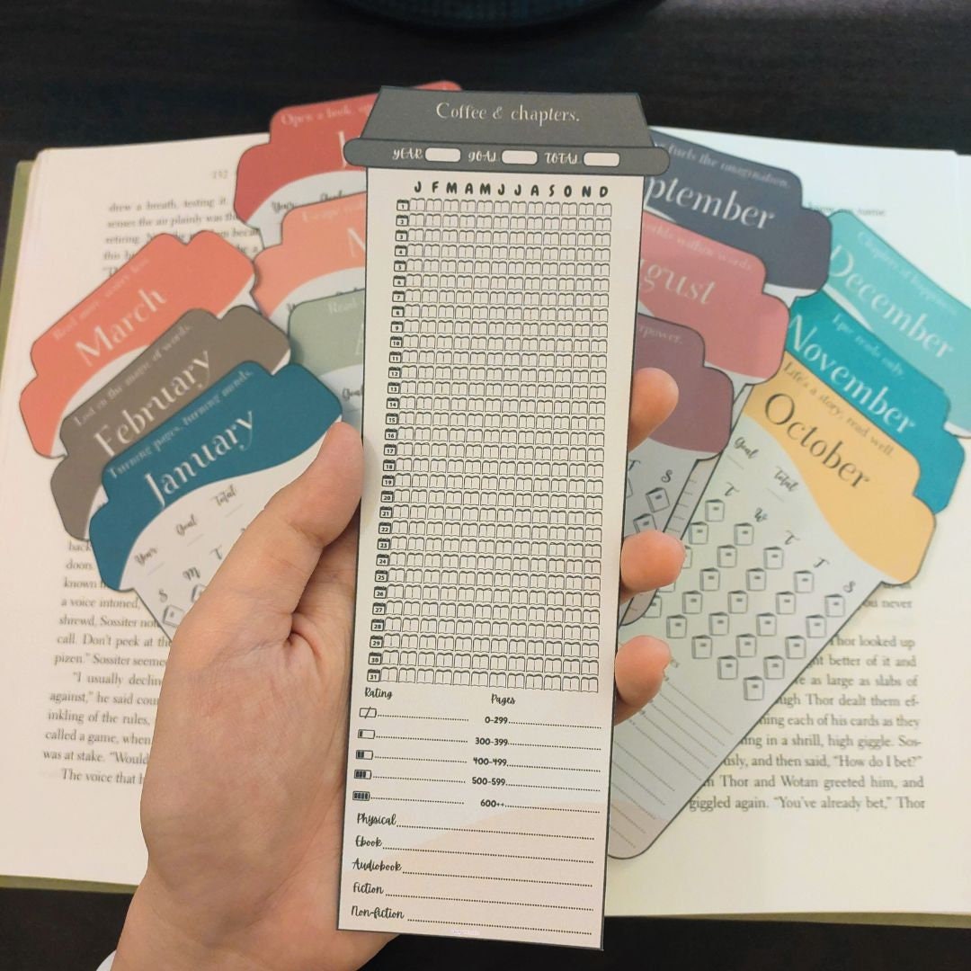 Reading Tracker, Printable Bookmark, Book Tracker Reading Habit ...