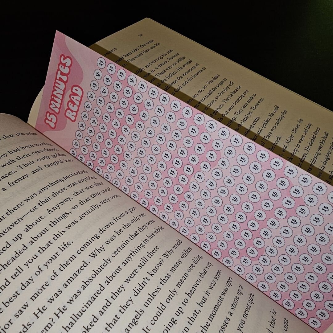 9 Reading Goal Tracker, Printable Pastel Reading Habit Bookmark, Book ...