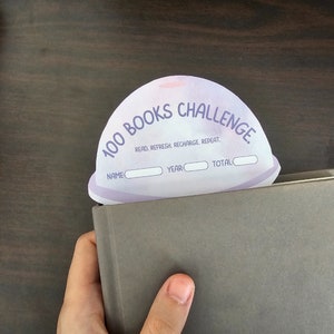 6 Book Challenge Bookmark, Printable Reading Tracker, Monthly Reads ...