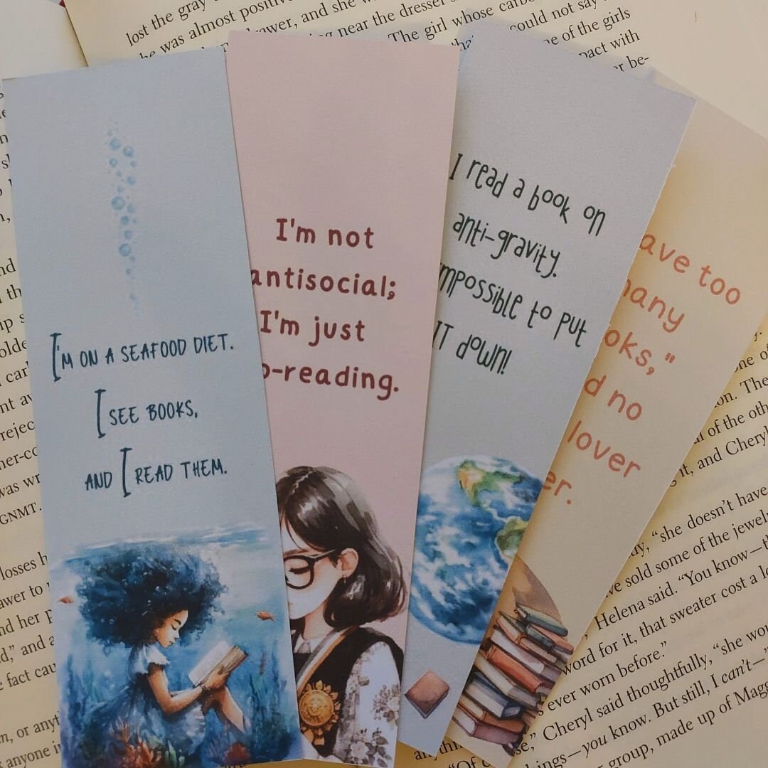 Funny Bookmark Printable. Printable Funny Bookmark Book Lover Gift ...