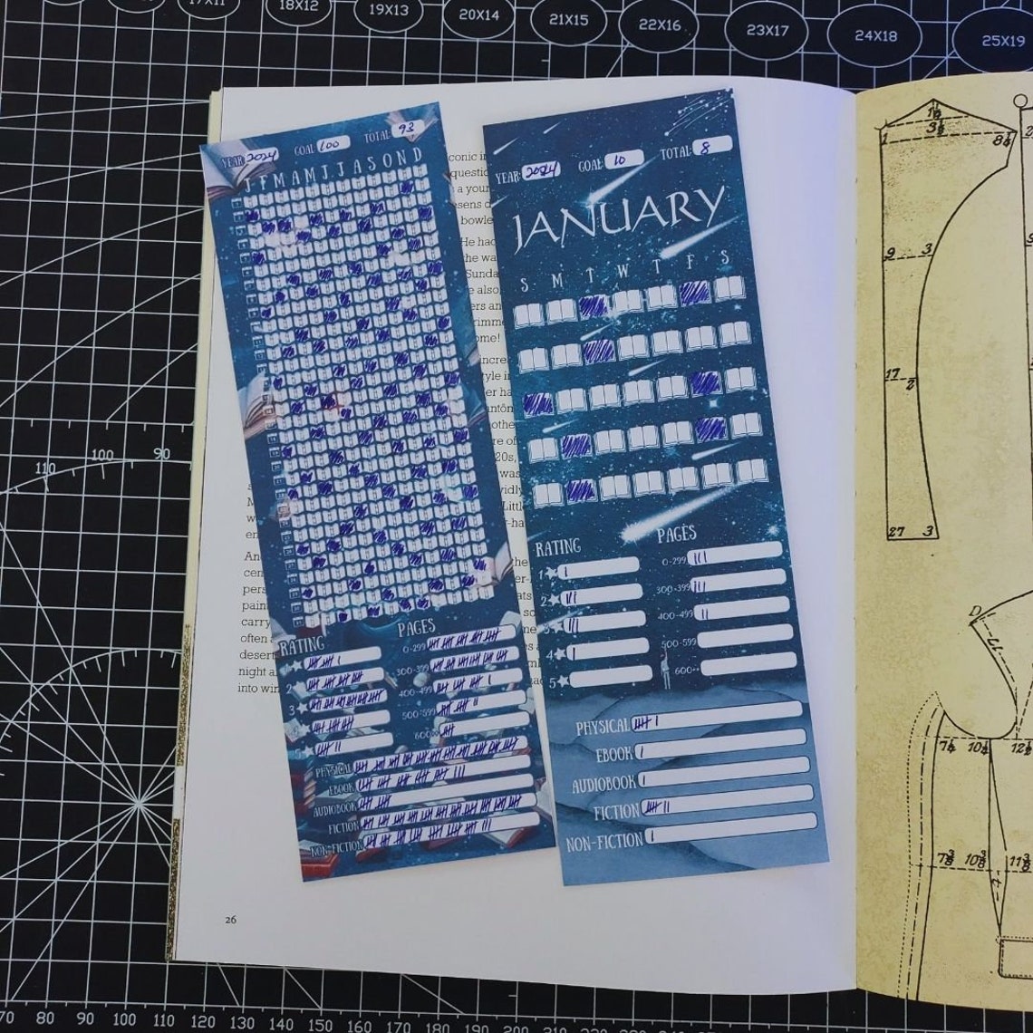 Book Tracker Printable Bookmark. Monthly Reading Tracker. - Etsy