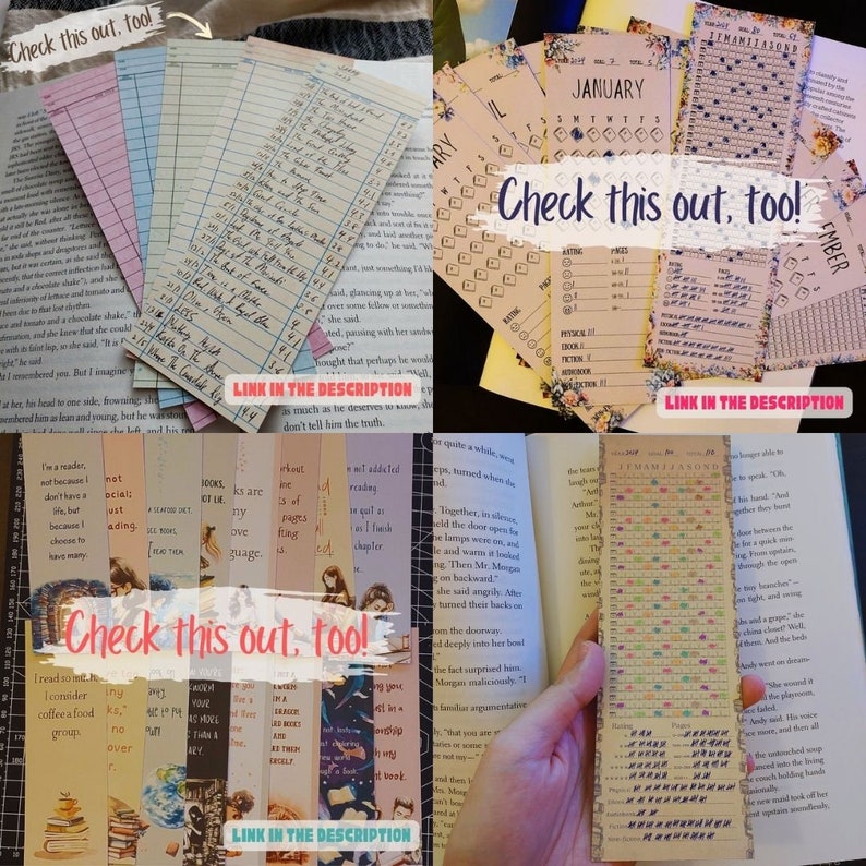 Book Tracker Printable Bookmark. Monthly Reading Tracker. - Etsy