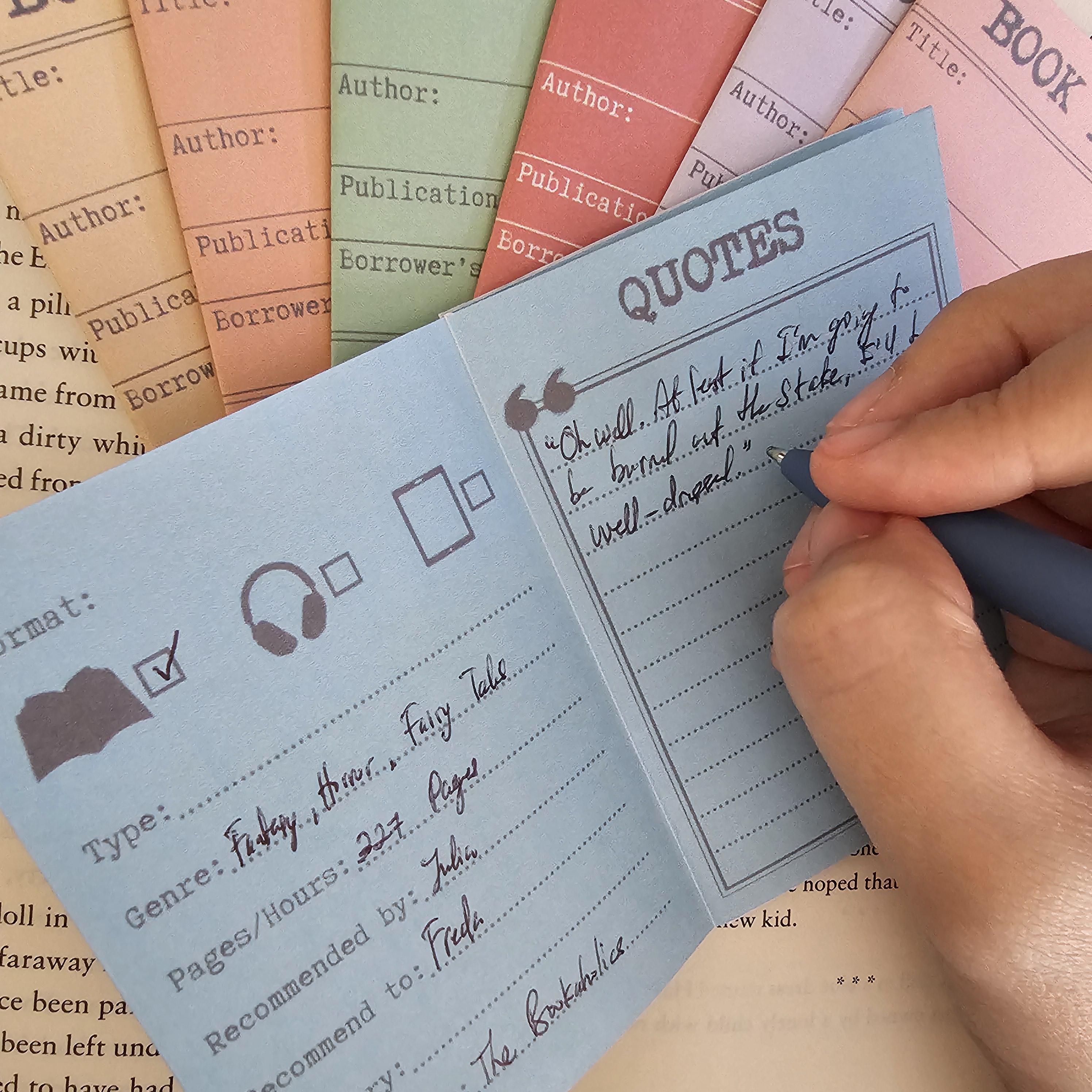 7 Mini Book Review: Printable Library Card Designs (printable) - Etsy