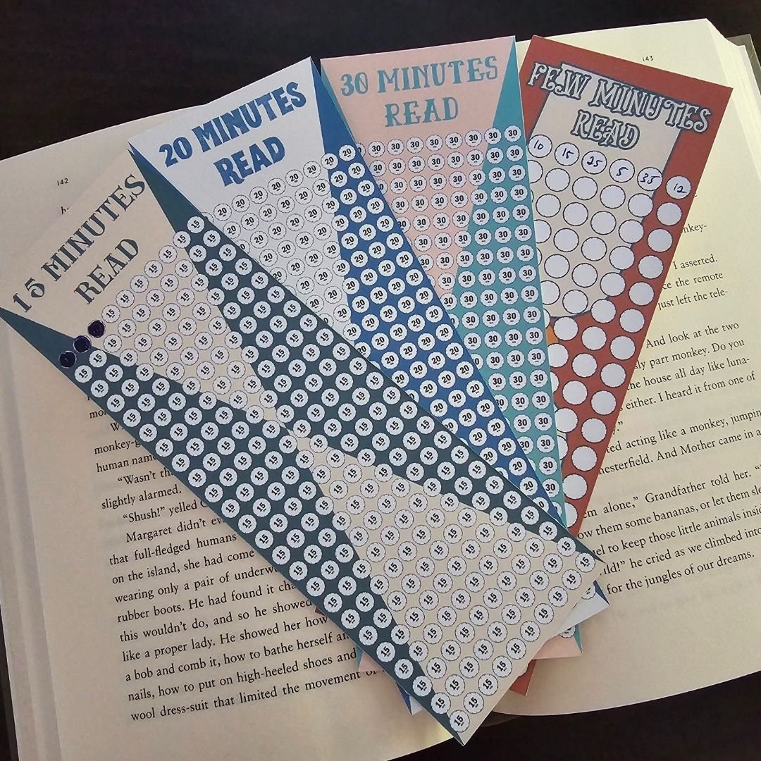 Reading Goal Tracker, Printable Reading Habit Bookmark, Book Tracker ...