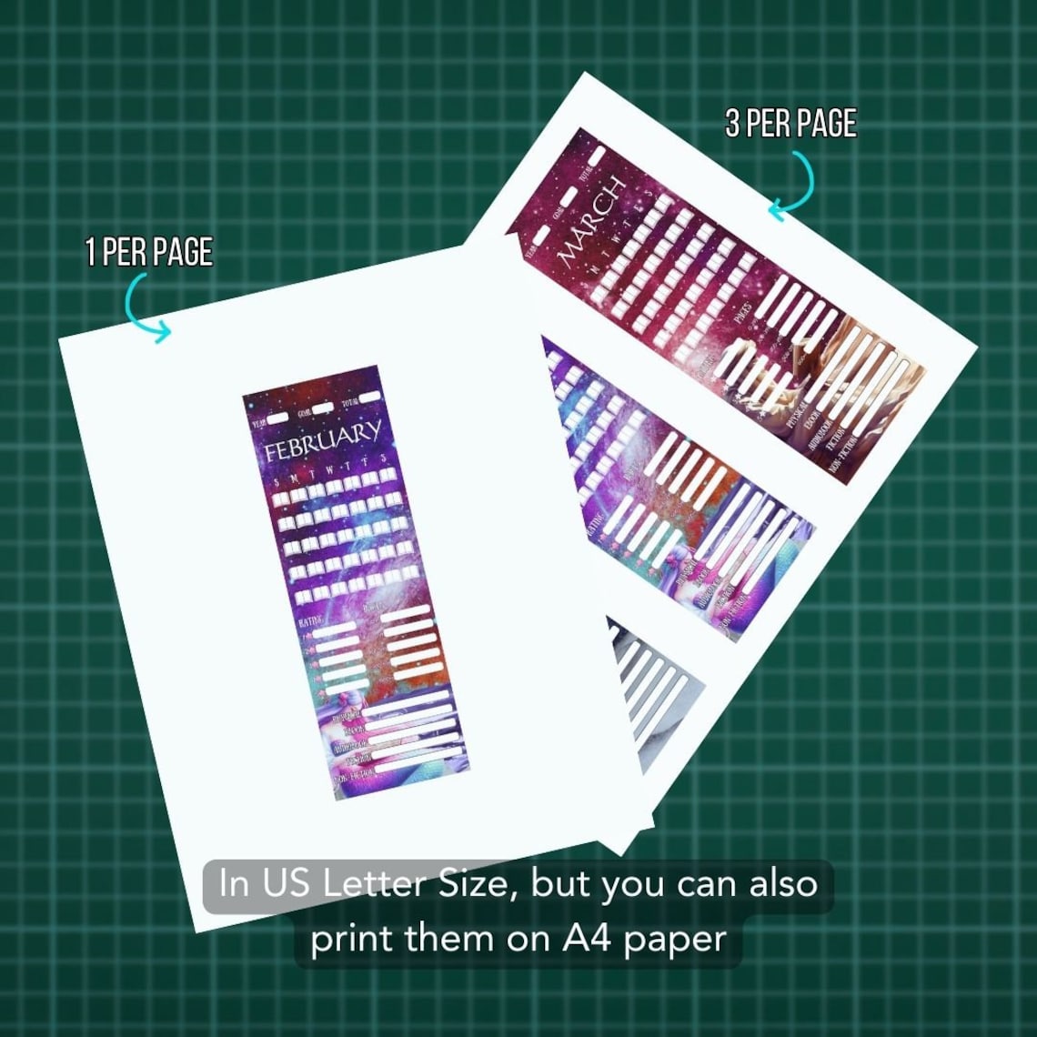 Book Tracker Printable Bookmark. Monthly Reading Tracker. - Etsy