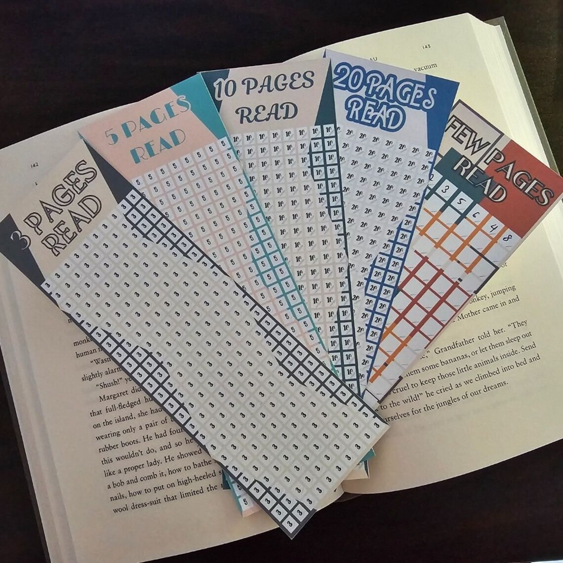 Reading Goal Tracker, Printable Reading Habit Bookmark, Book Tracker ...