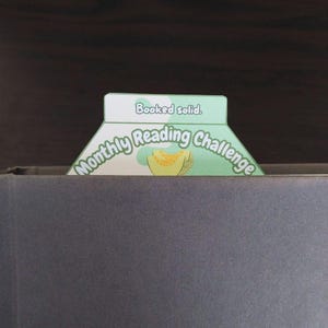 6 Printable Reading Challenge Bookmarks: Milk Carton Design (digital ...