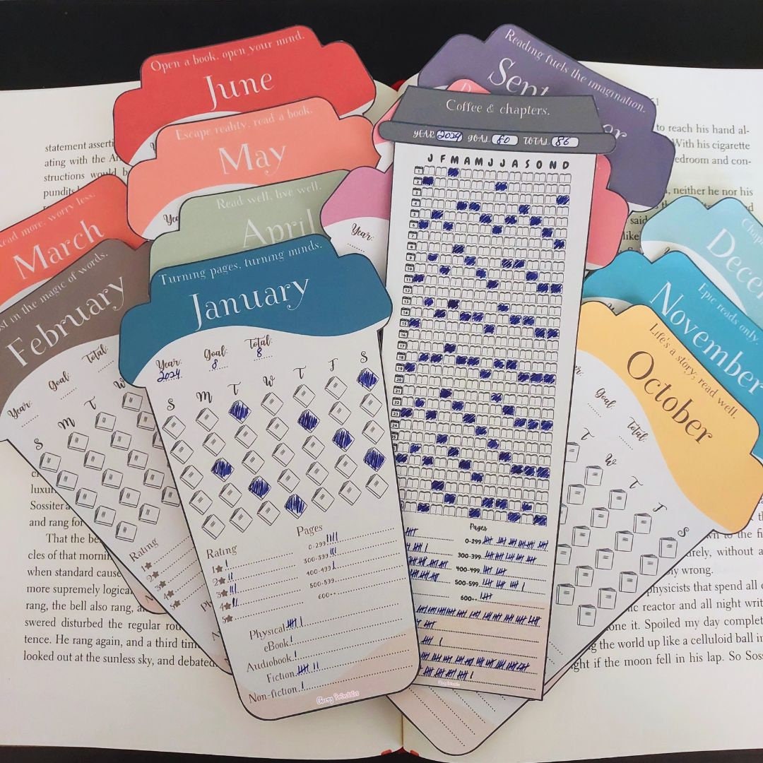 Reading Tracker, Printable Bookmark, Book Tracker Reading Habit ...
