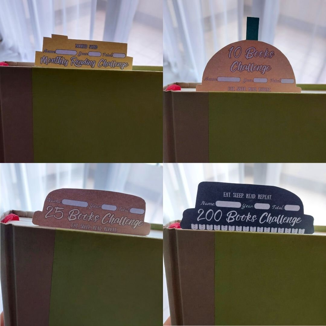 6 Coffee Cup Book Challenge Bookmarks: Reading Tracker (printable PNG ...