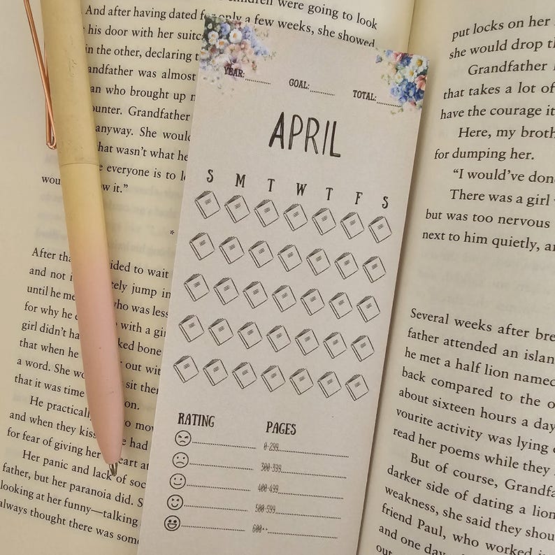 13 Book Tracker, Printable Reading Habit Tracker, Monthly & Yearly ...