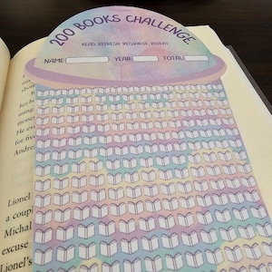 6 Book Challenge Bookmark, Printable Reading Tracker, Monthly Reads ...