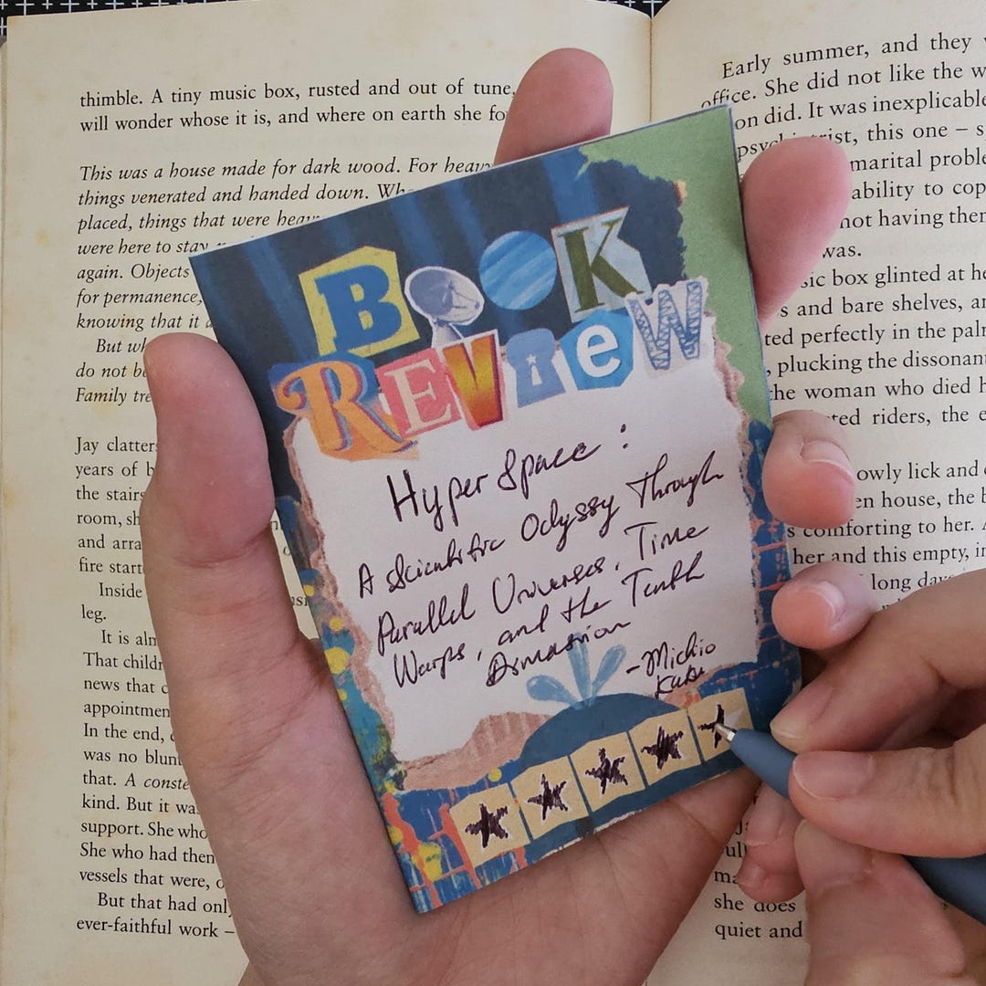 Printable Mini Book Review, Scrapbook Designed, Space-themed, Cute Gift ...