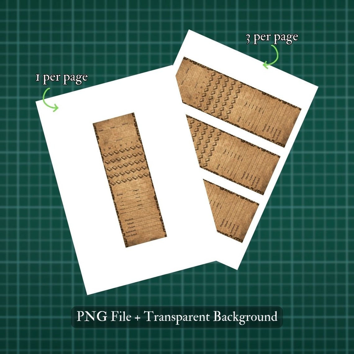 Book Tracker Printable Reading Tracker Bookmark Monthly and Yearly ...