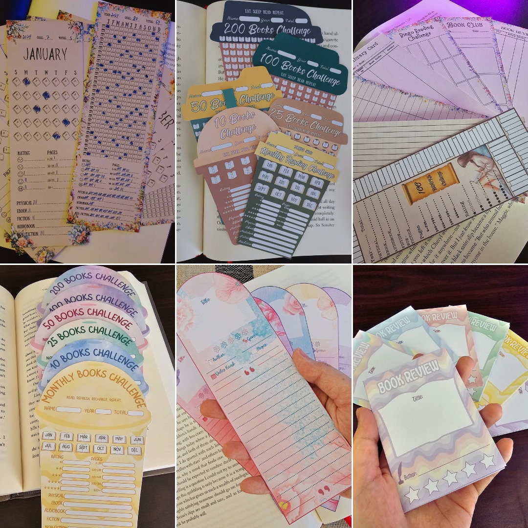 Reading Tracker Printable Bookmark, Book Tracker Bookmark for Summer ...