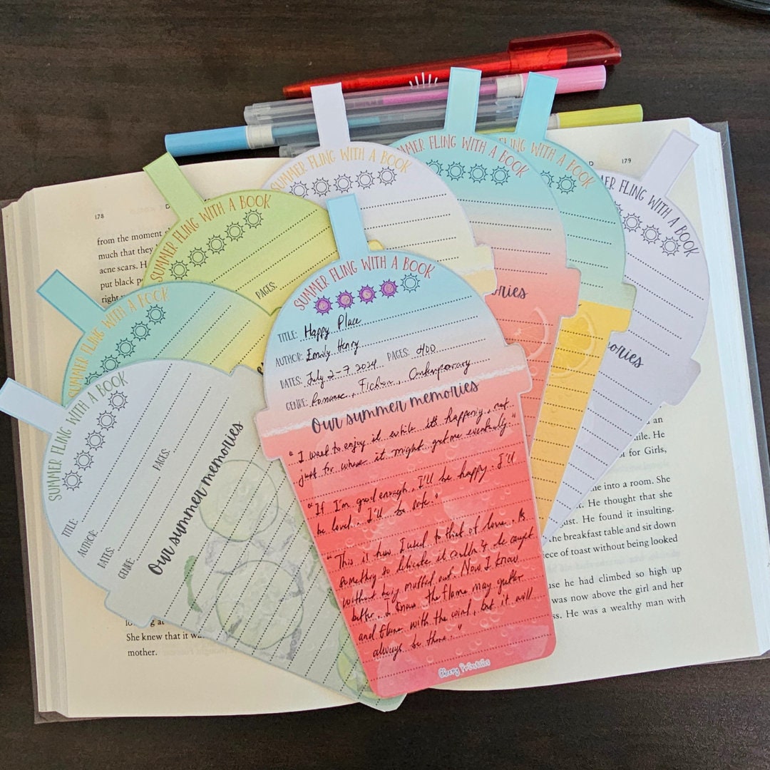 Reading Tracker Printable Bookmark, Book Tracker Bookmark for Summer ...