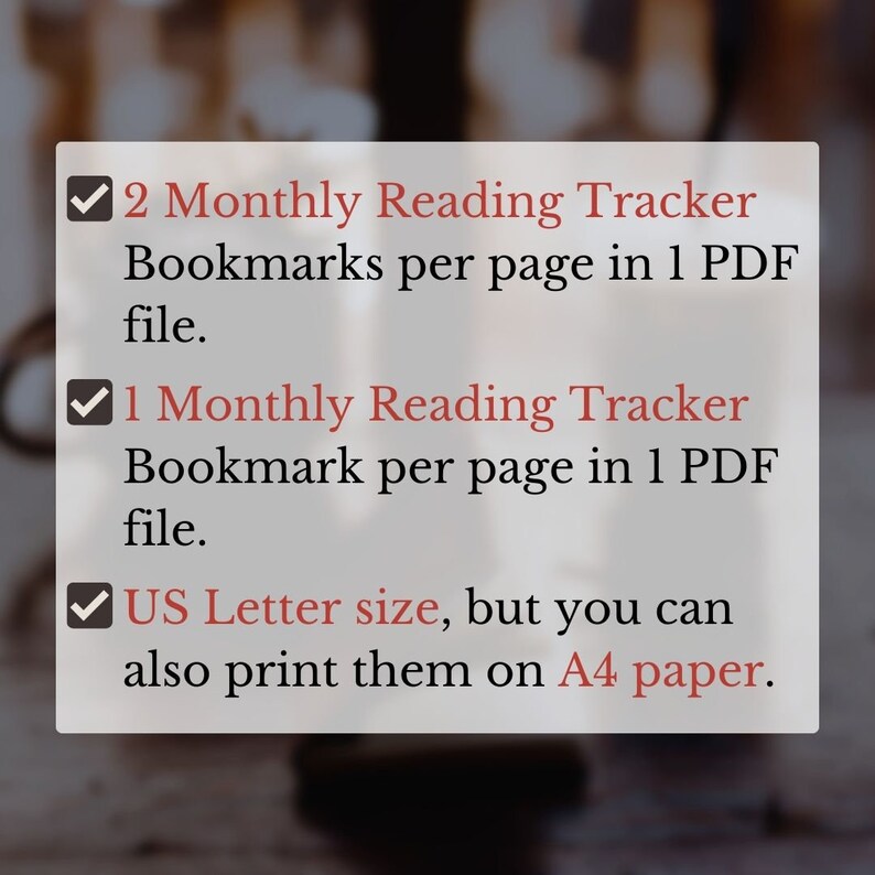 Reading Tracker, Printable Bookmark, Book Tracker Reading Habit ...