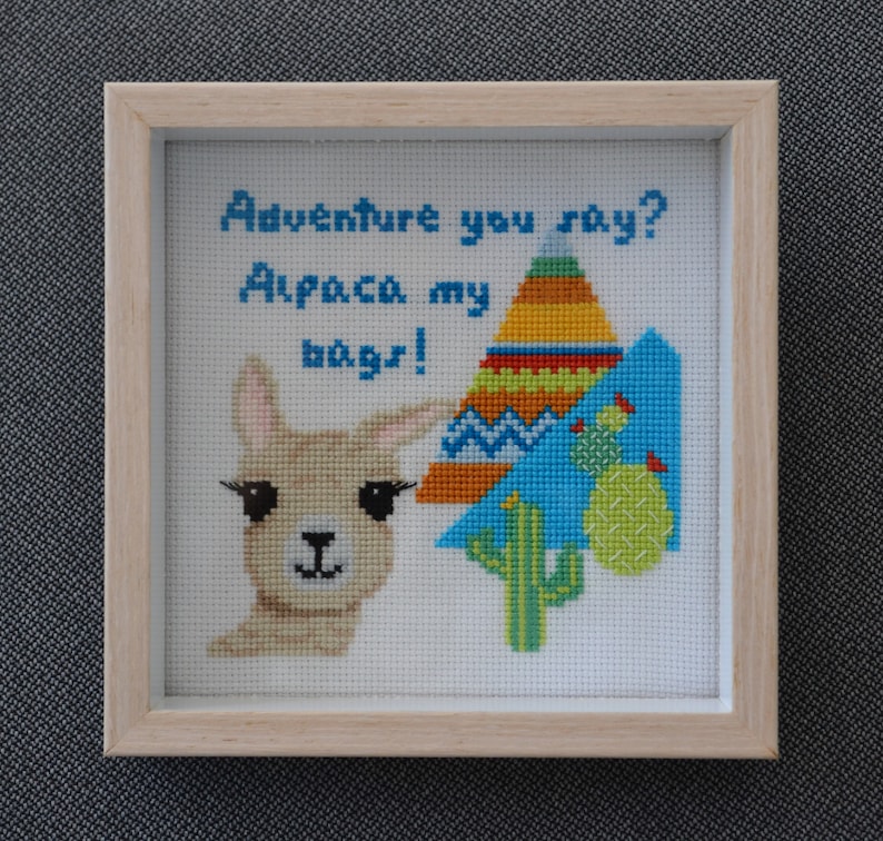 Adventure Alpaca Cross Stitch Pattern - Etsy