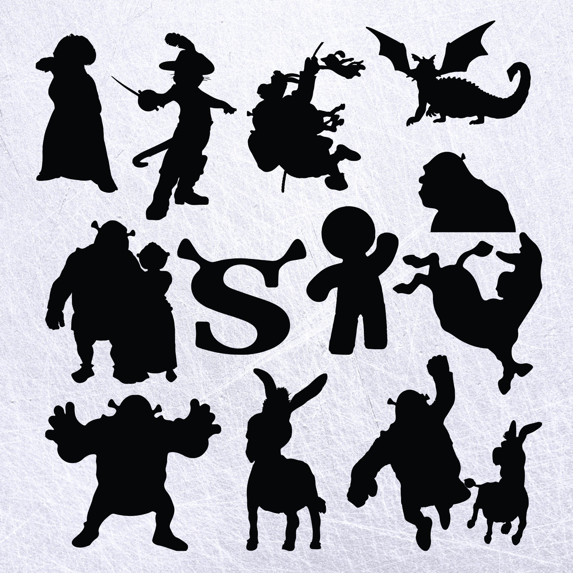 Shrek Donkey Silhouette