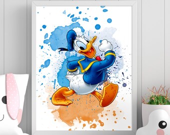 Watercolor Donald | Etsy