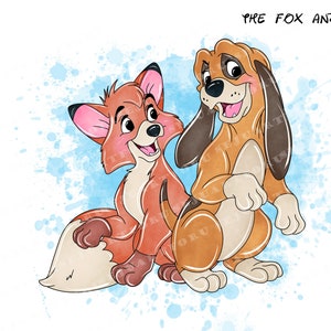 coloring pages fox and the hound