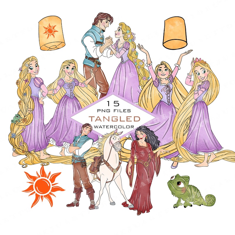 Tangled Stickers - Etsy