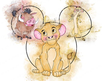 The Lion King Watercolor Clipart, Watercolor Lion King , the Lion King ...