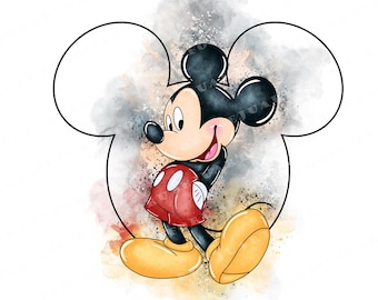 Mickey Mouse PNG, Digital Product, Color Illustrations,mickey Mouse ...