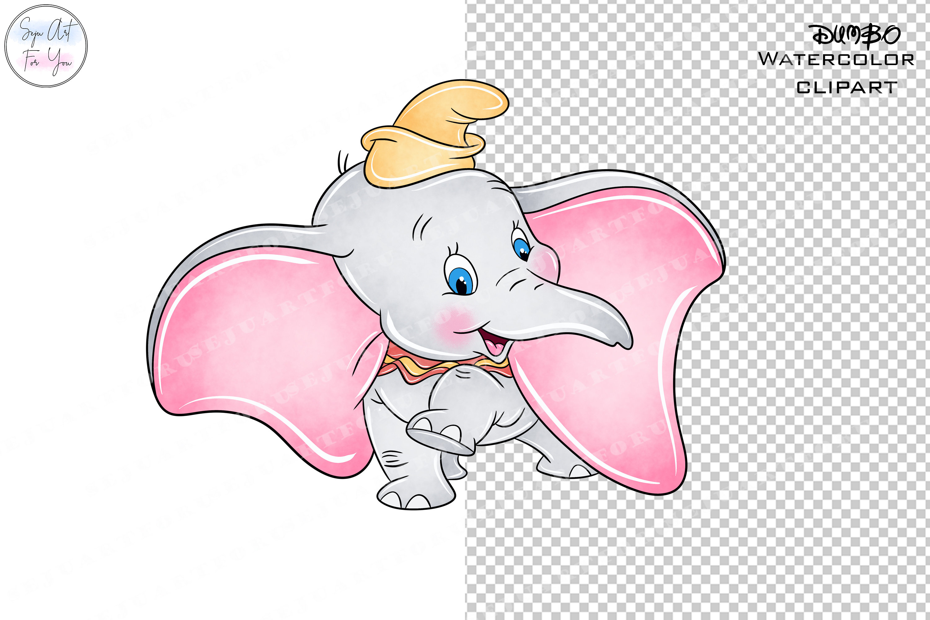 Dumbo Clipartdumbo Dumbo Png Dumbo Print Elephant Baby - Etsy