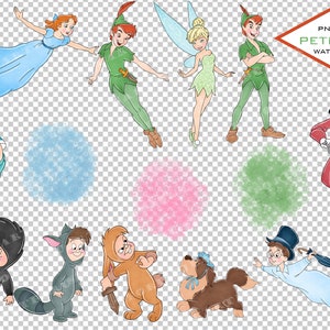 Peterpan Watercolor Png Files Clipart Clip Art Printable Digital ...