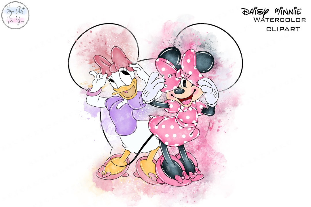 Minnie Watercolor, Minnie Mouse Clipart, Minnie Watercolor Clipart ...