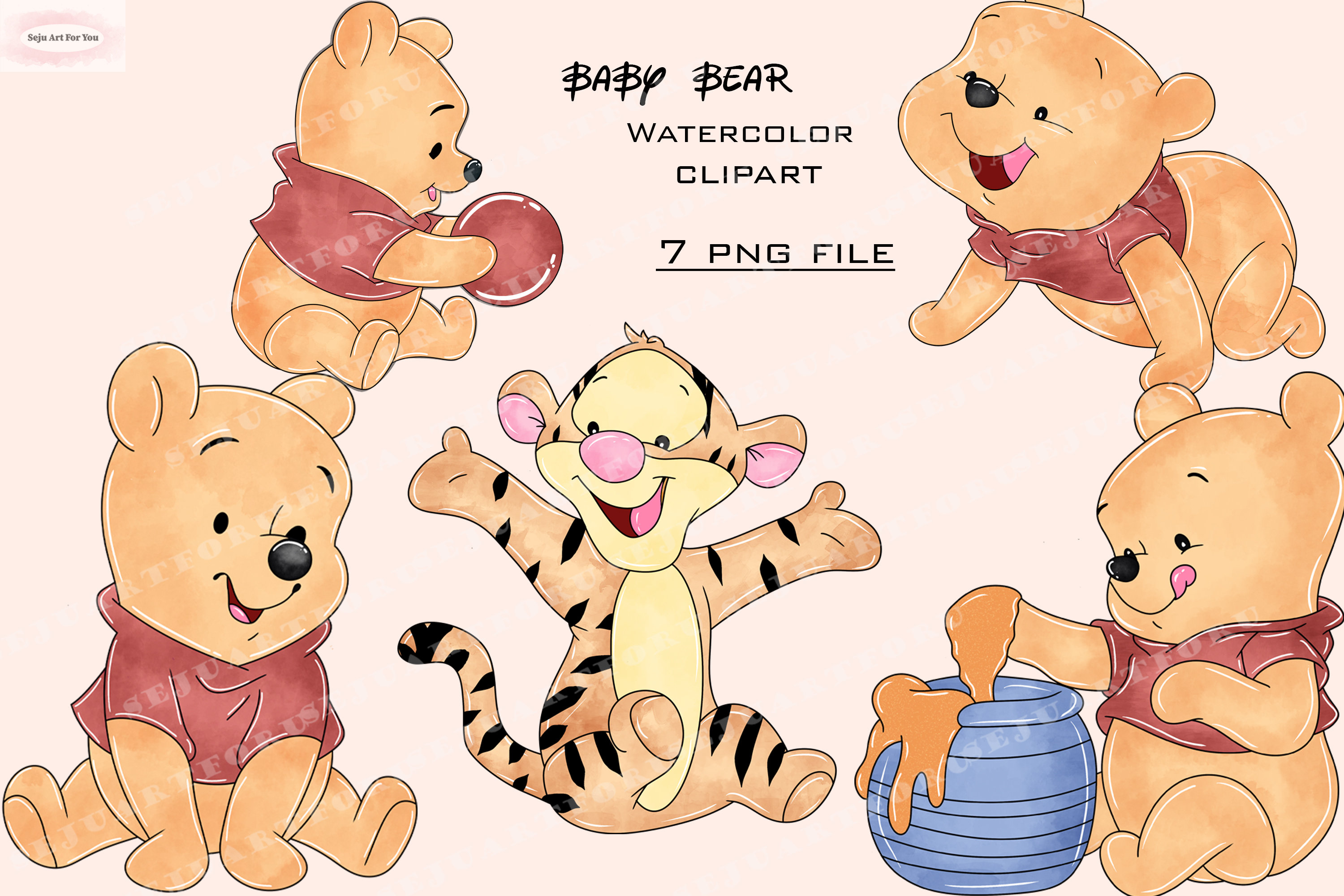 Winnie the Pooh Clipart Winnie the Pooh Clip Art Pooh - Etsy