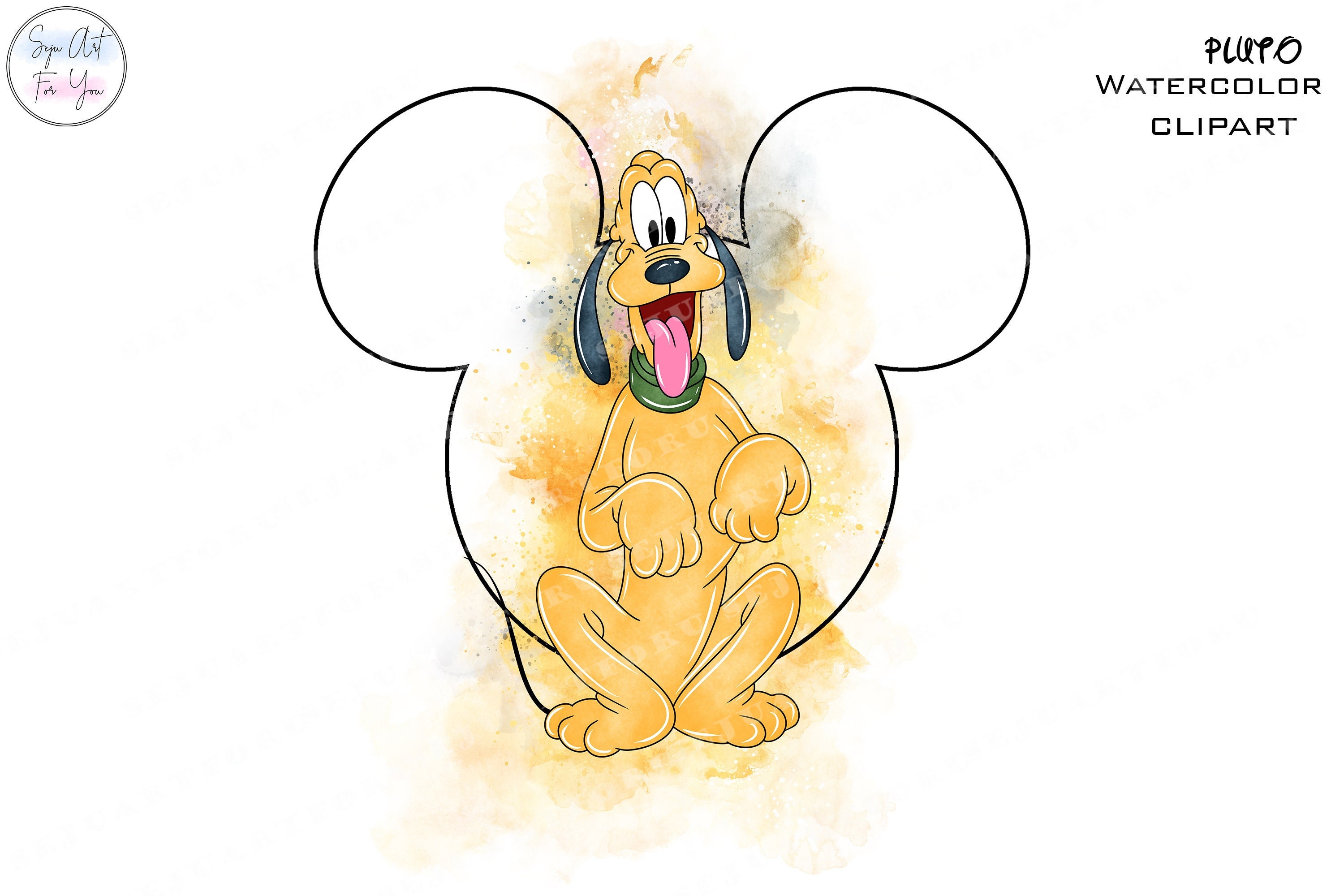 Pluto Clipart Pluto Png Pluto Watercolor Pluto Watercolor - Etsy Australia